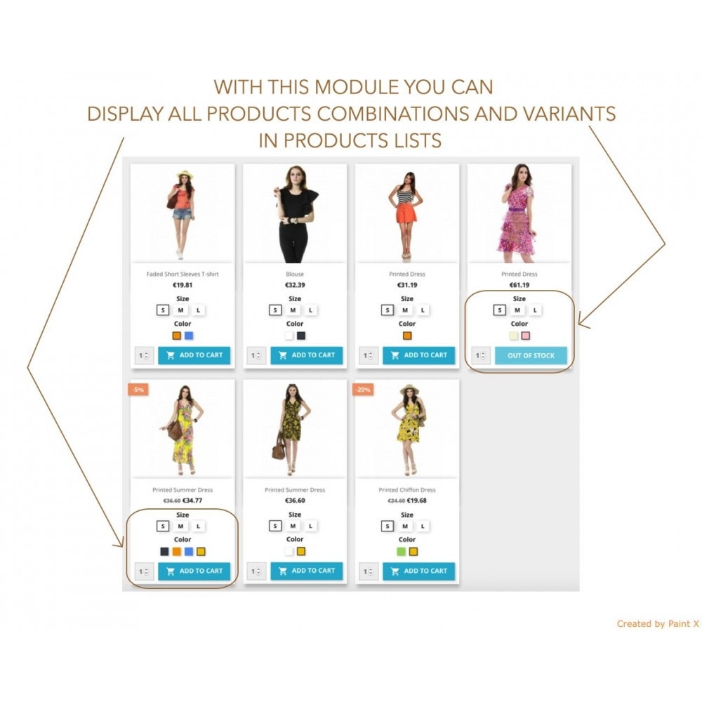 Show Combinations Or Product Attributes In Product List