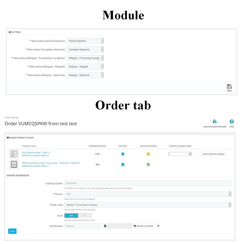 Advanced partial delivery