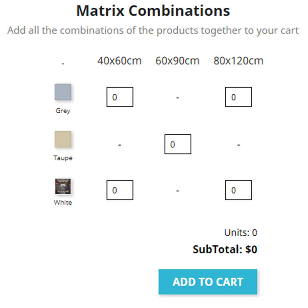 Matrix Combinations