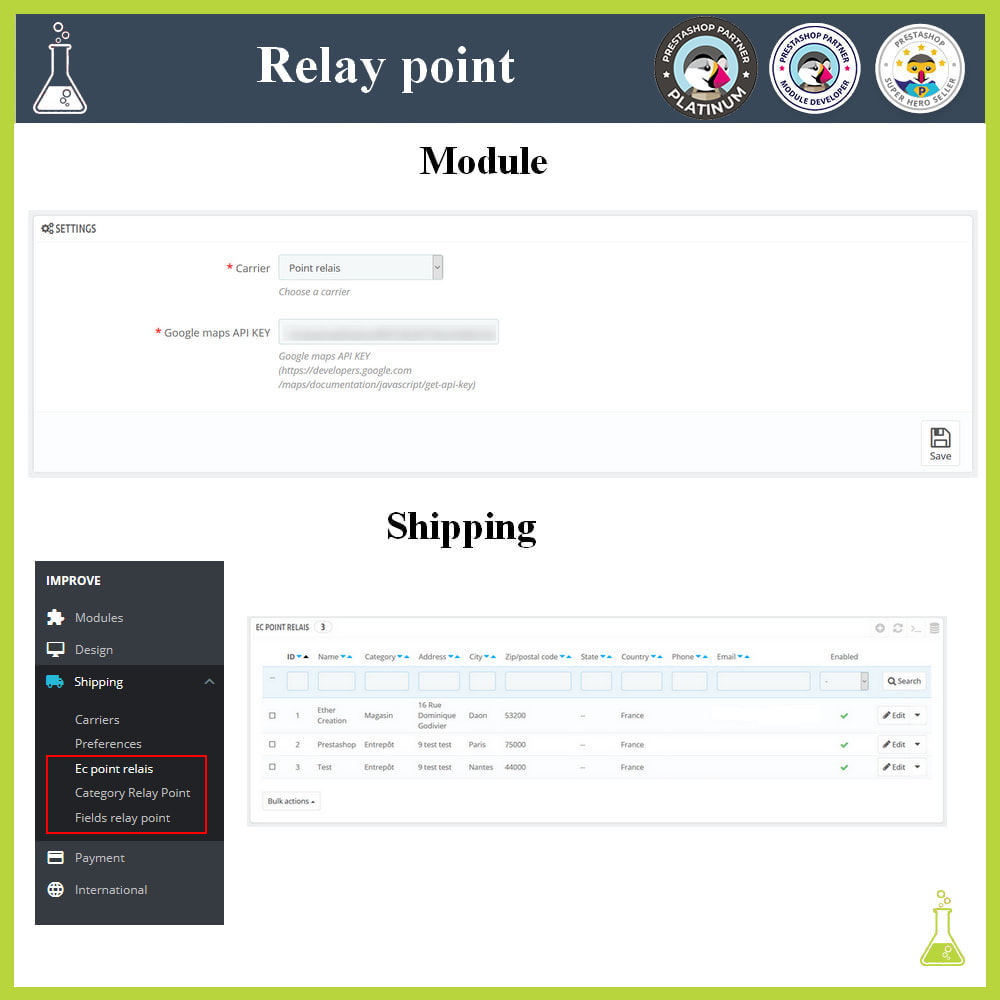 Manage your relay points