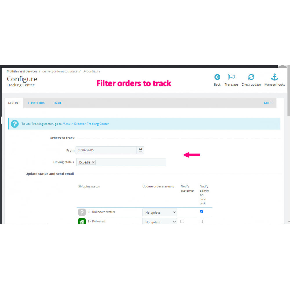 Tracking Center - Parcel tracking 85 carriers