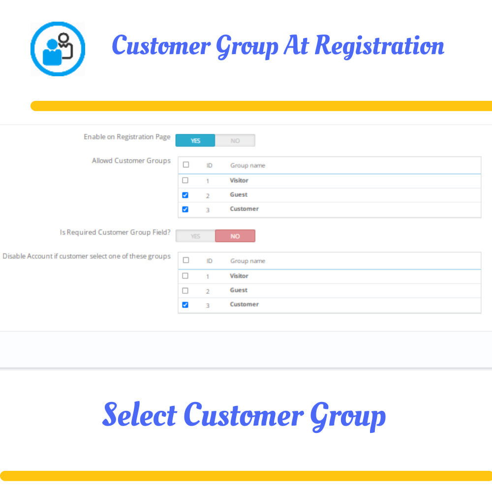 Select Customer Group During Registration