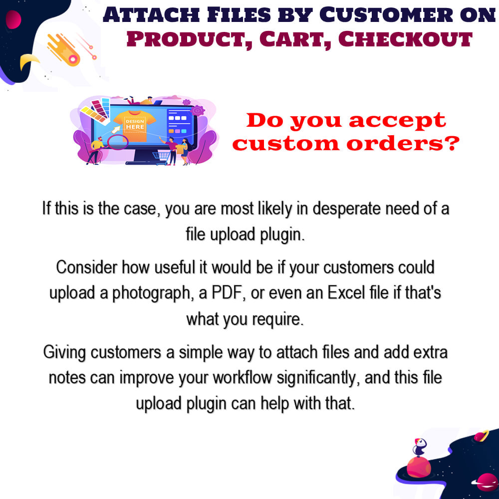 Attach or Upload File by Customer on Product, Checkout