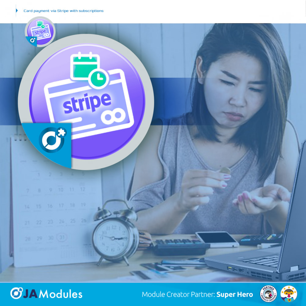 Card payment via Stripe with subscriptions