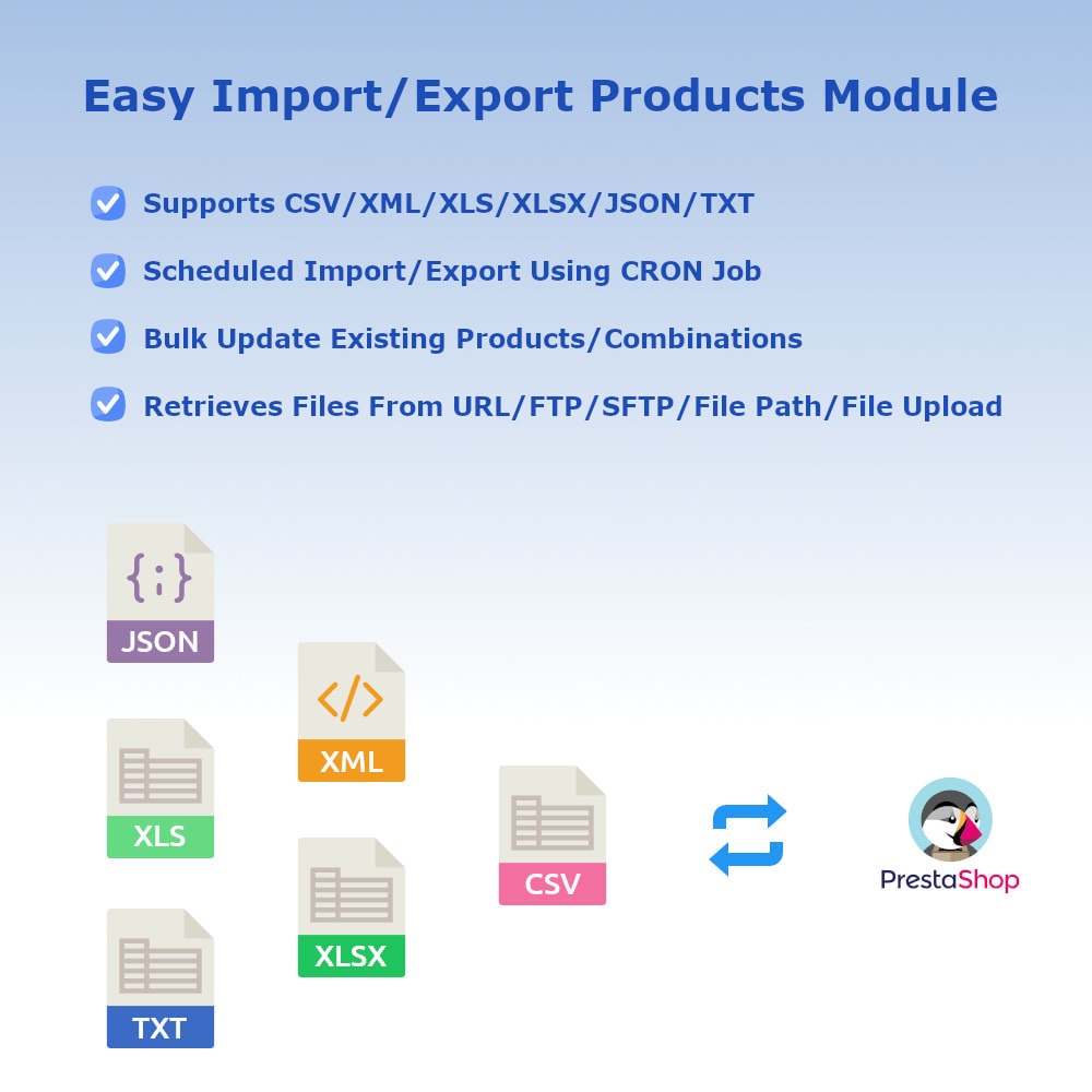 Easy Import Products From CSV, EXCEL, XML, JSON, TXT