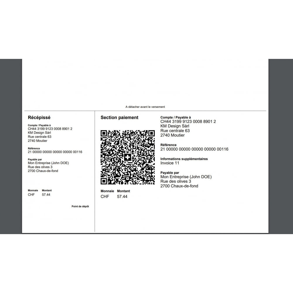 QR Code Facture Suisse