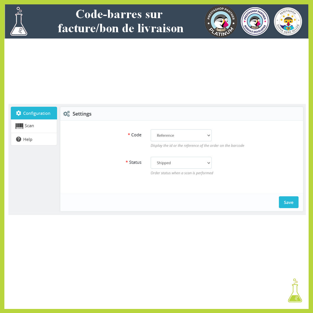 Generate barcode on invoice / delivery slip