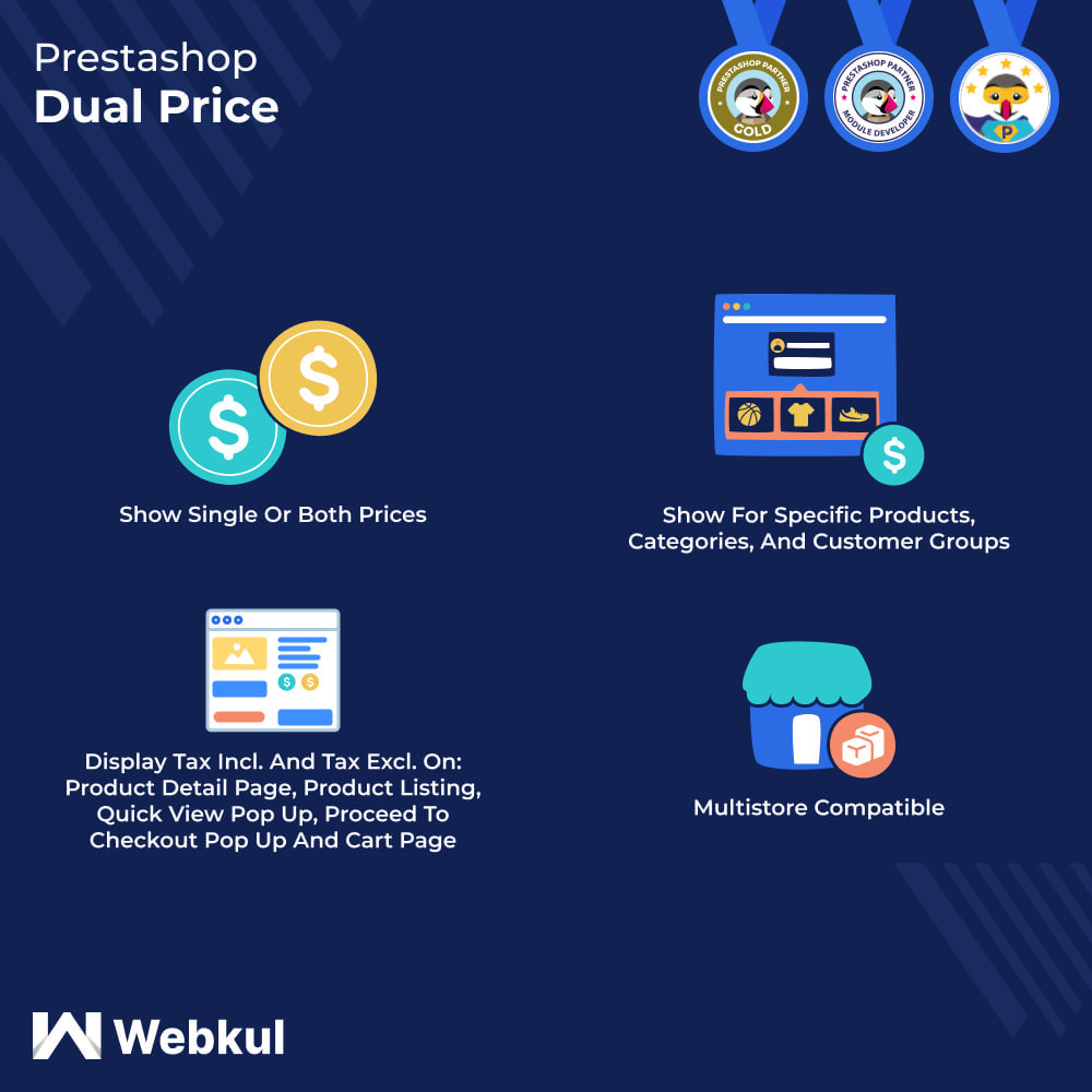 Price dual display tax incl and tax excl