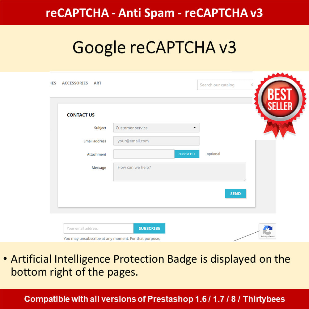 Advanced reCAPTCHA v3 - Anti-Spam & Security