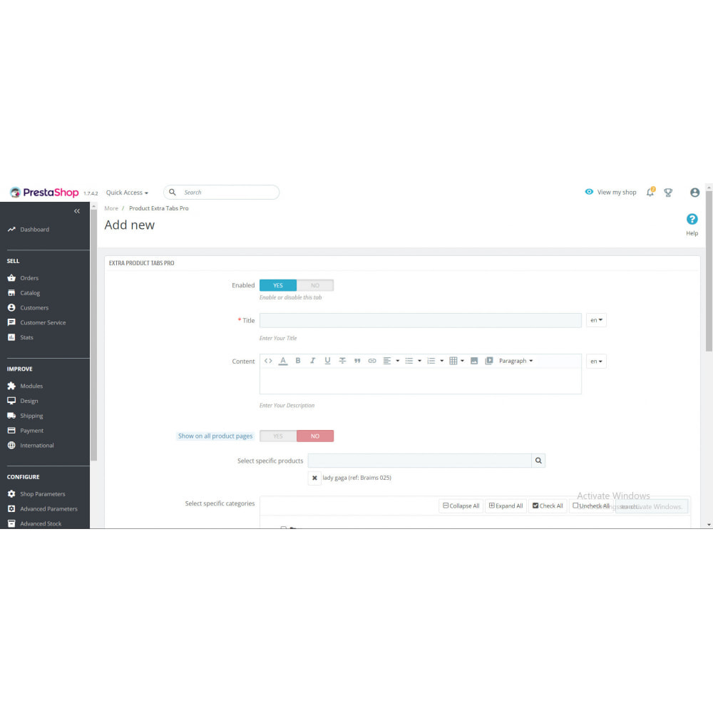 Product Extra Tabs Pro