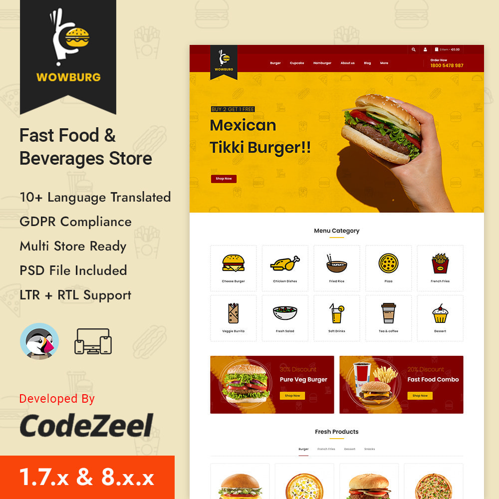Wowburg - Fastfood and Beverages Store