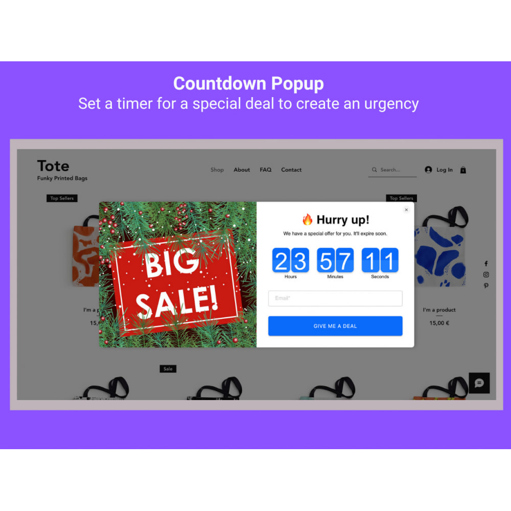 Countdown Popup - Timer Counter