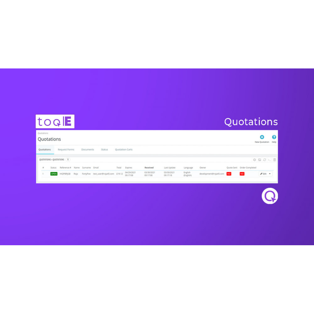 Quotations Pro - Receive and Send Quotes