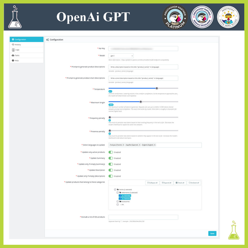 Generate your descriptions with OpenAI GPT