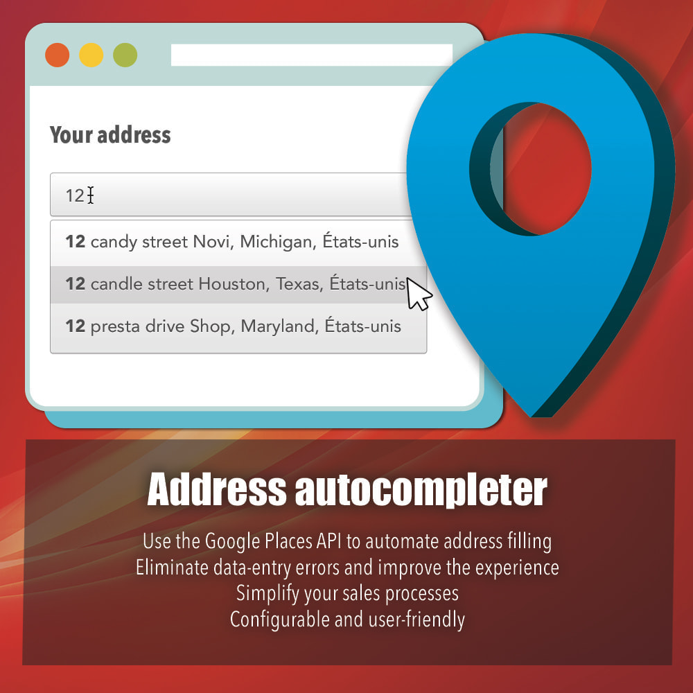 Address Autocompleter google places