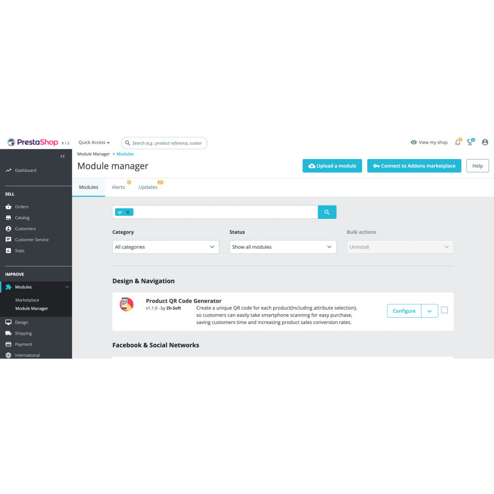 QR code scan generator that supports product attributes