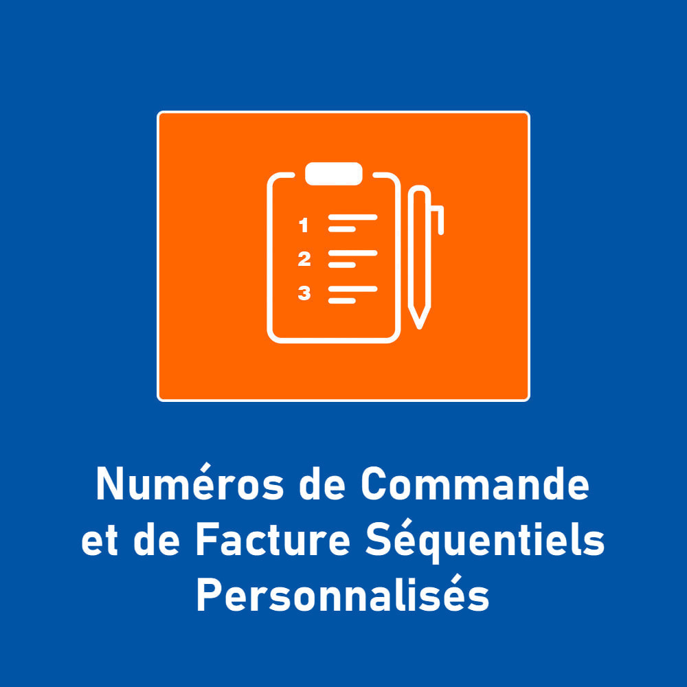 Numéro De Commande De Facture Séquentiel Personnalisé