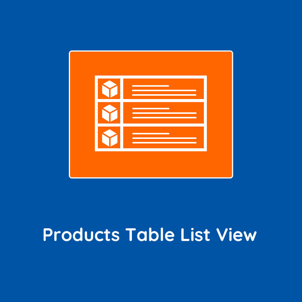 Products Table List View
