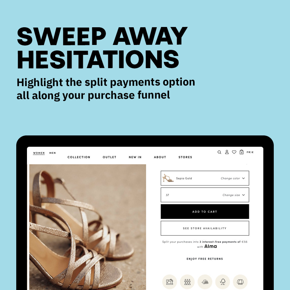 ALMA - Card Payments in 2,3 or 4 installments