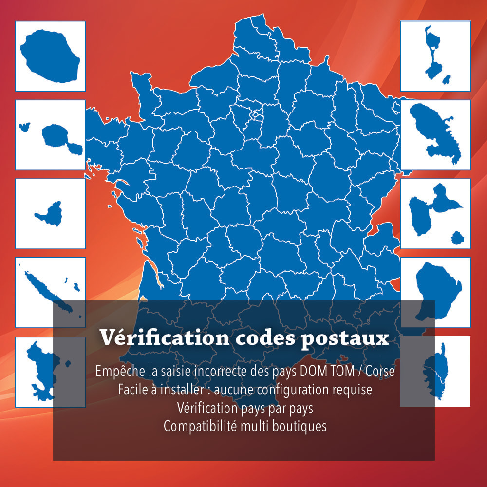 Vérification codes postaux DOM-TOM et Corse