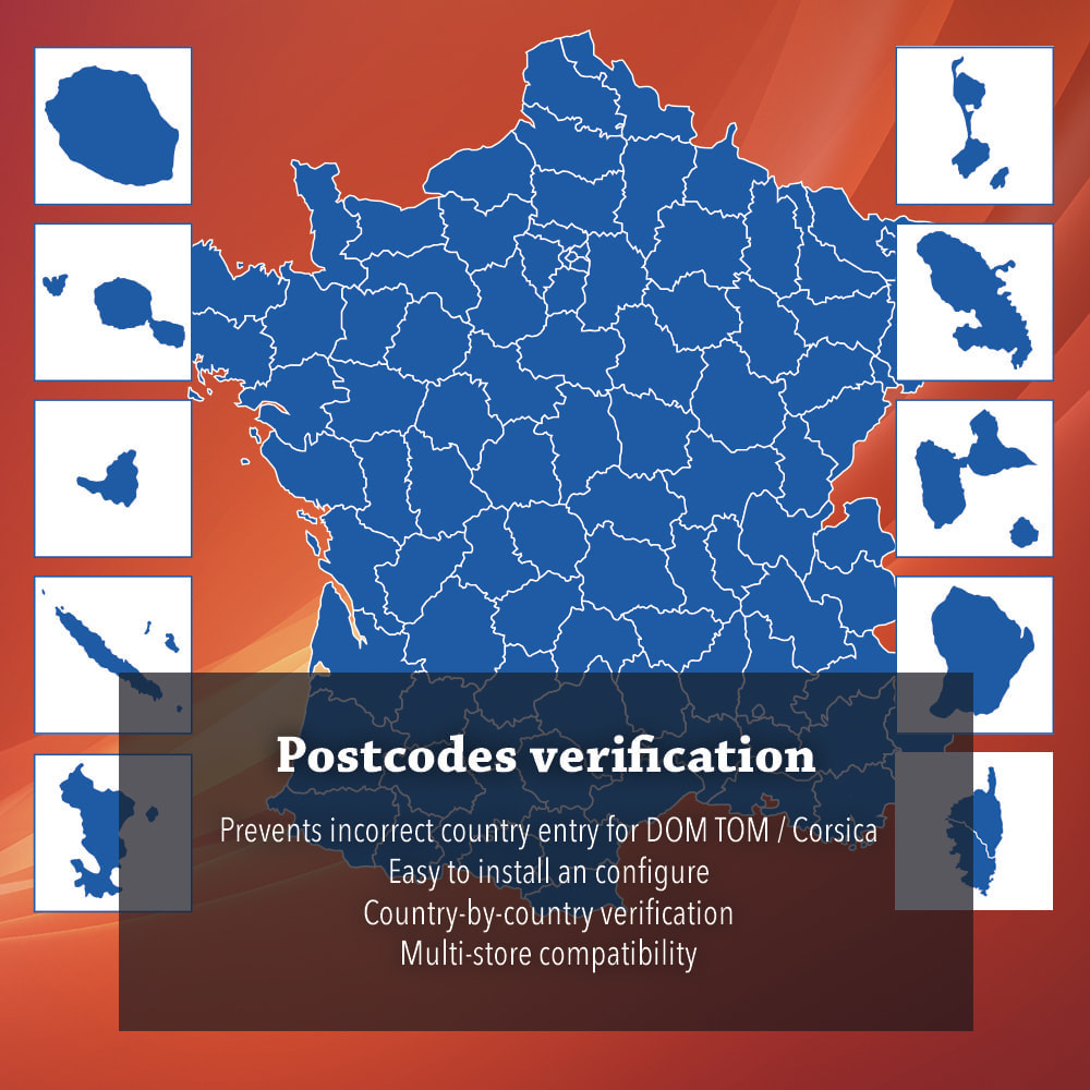Verification of DOM-TOM and Corsica postal codes