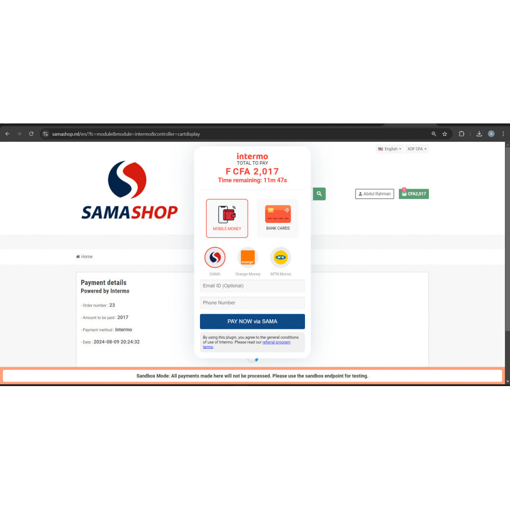 Intermo Payment Gateway
