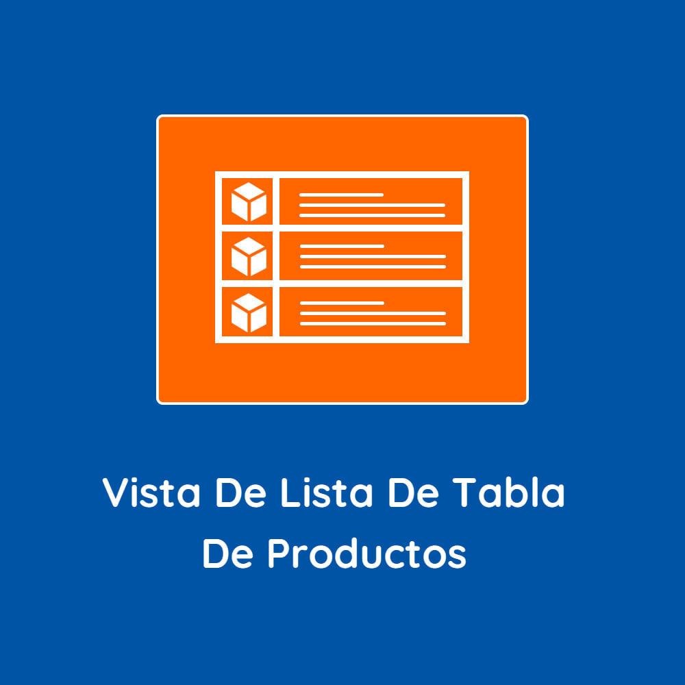 Tabla De Productos Vista De Lista