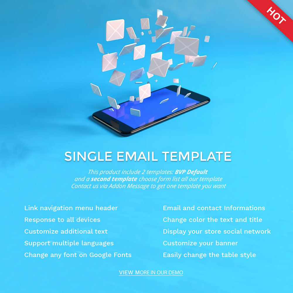 Single Email Template - Choose one in all our templates