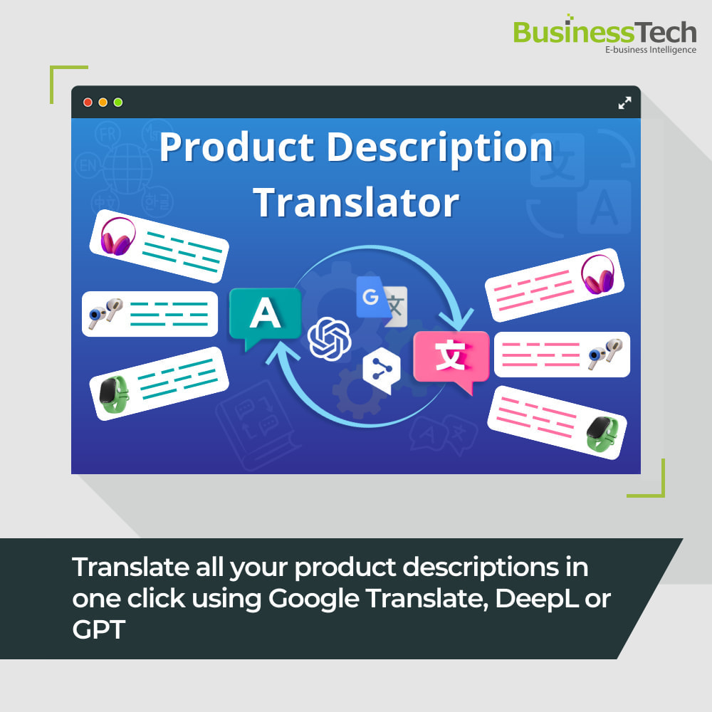 Translations: Translate with Google Translate Deepl GPT
