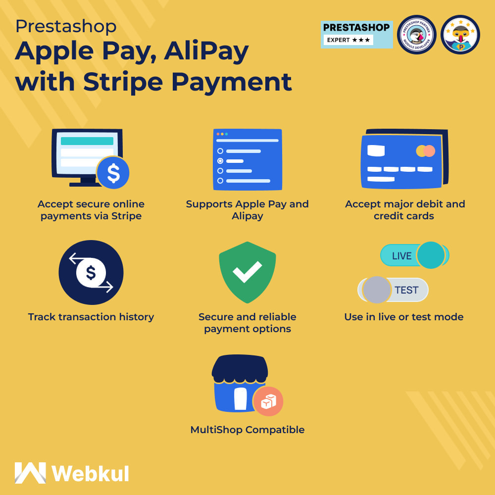 Apple Pay, AliPay with Stripe Payment