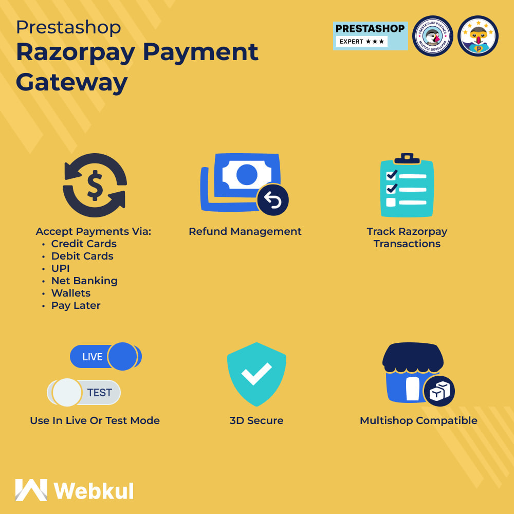 Razorpay Payment with Refund | UPI | Wallet | Pay Later