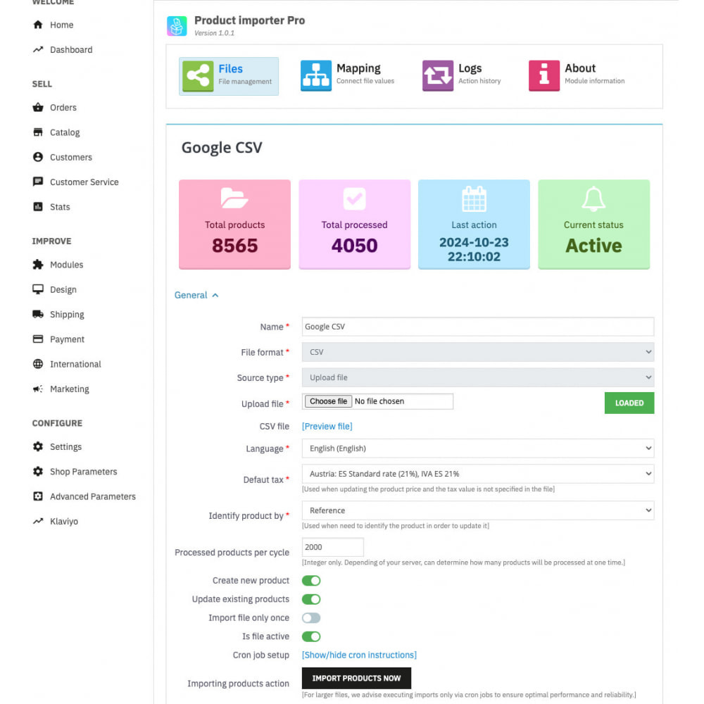 Product importer Pro
