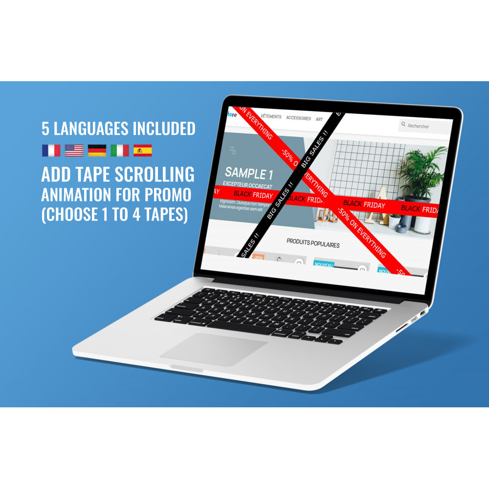 1 to 4 Tape Scrolling Animation for Sales/Promotion