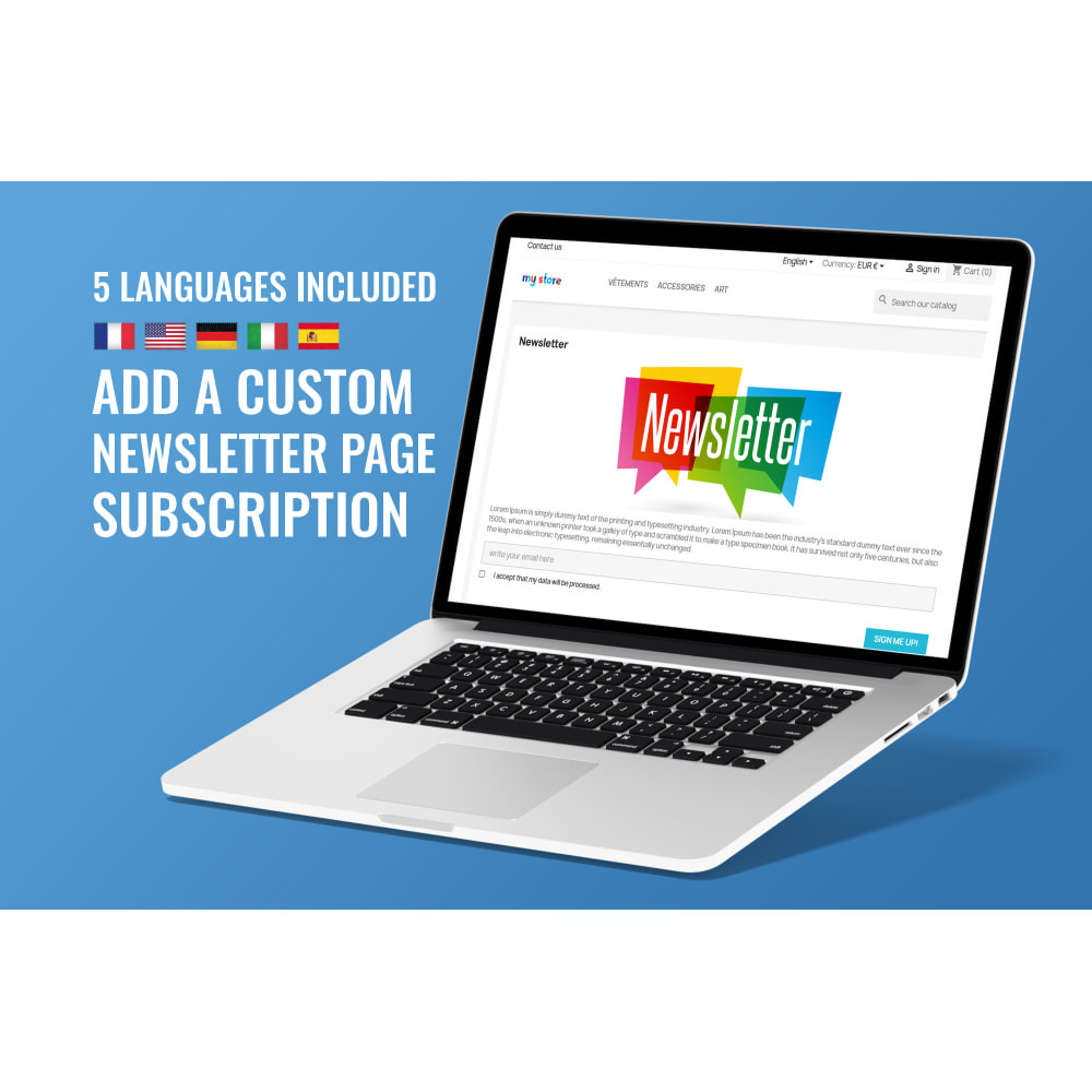 Newsletter Page - Custom Dedicated
