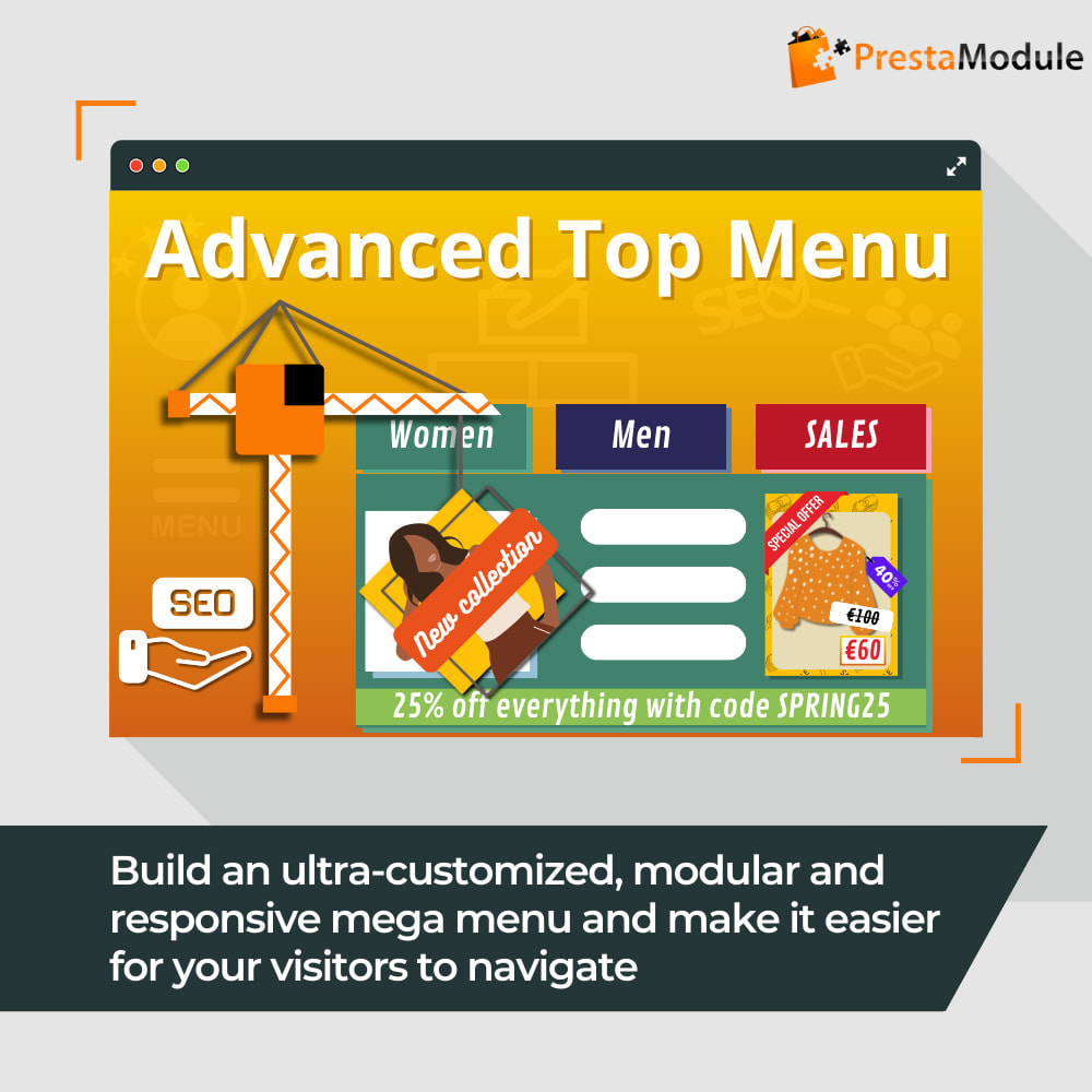 Advanced Top Menu - Responsives & SEO Mega-Menü