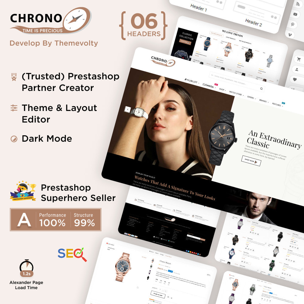 Chrono Watch Chronograph Accessories Supper Store