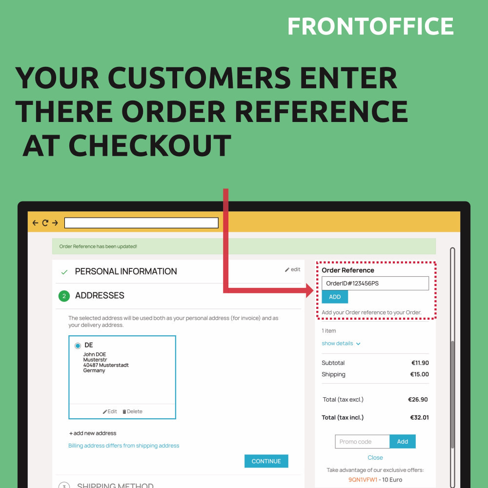 Customer order Reference in checkout