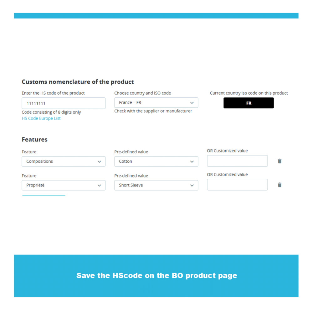 HS Codes (international customs nomenclature)