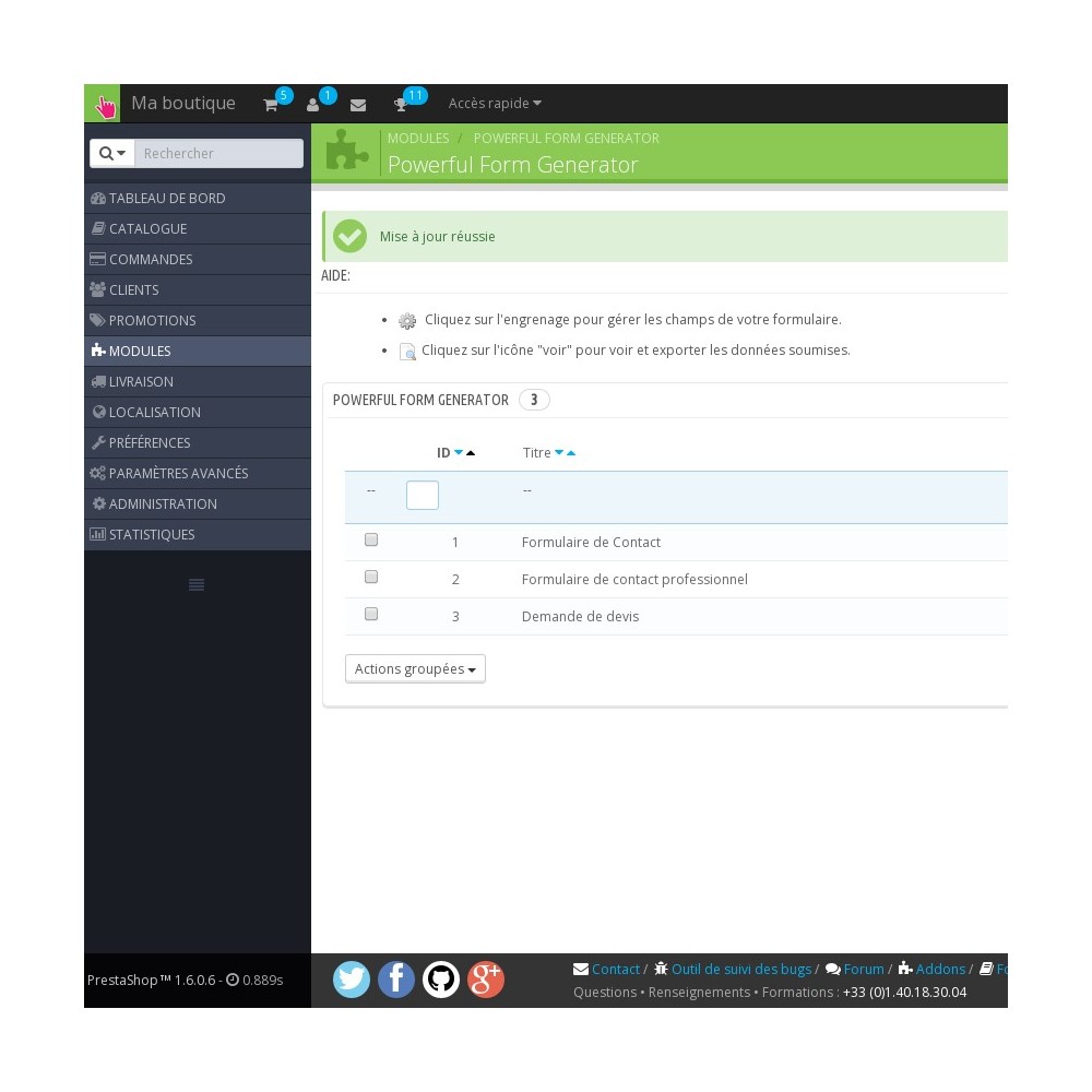 Puissant générateur de formulaire