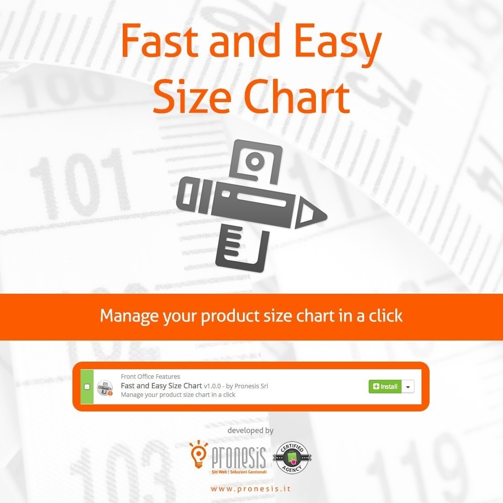 Fast and Easy Size Chart