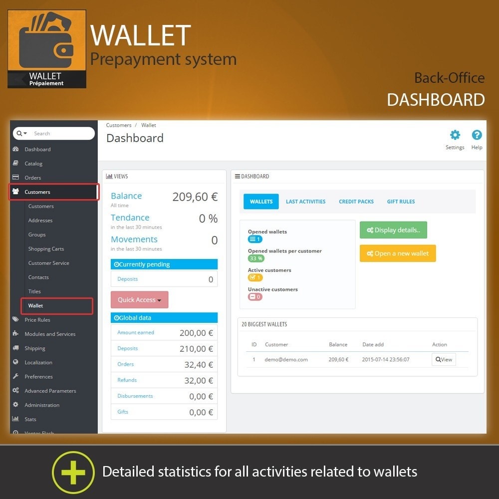Wallet - Prepayment with cash back system