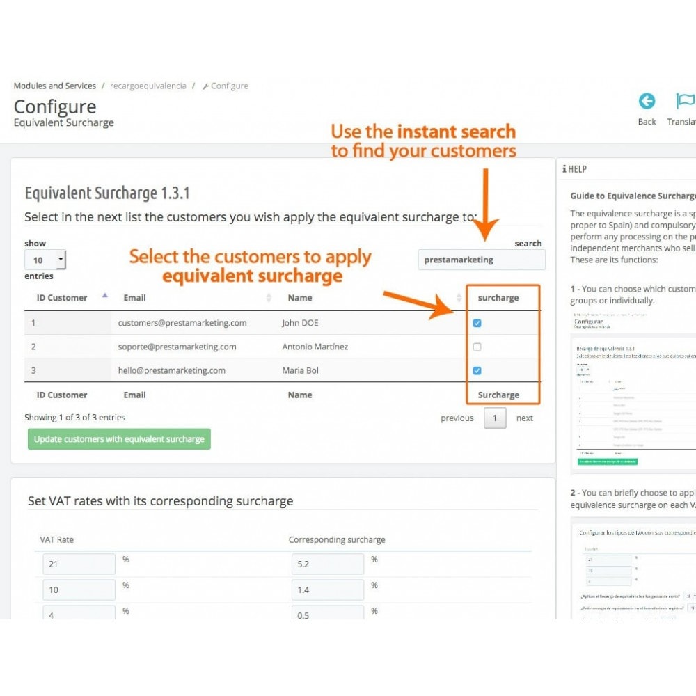 Equivalence Surcharge for Spanish VAT